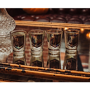 Toynk DC Comics Justice League Movie Logos 1.5-Ounce Mini Shot Glasses | Set of 4