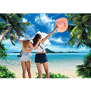 Summer Beach Photography Backdrops Ocean Tropical Photo Booth Wedding Party Decoration Background Studio Props Vinyl 7x5ft XT-6594