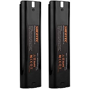 Shentec Upgraded 2 Pack 9.6V 4.0Ah Battery Compatible with Makita 9000 9033 6095d da391d kr23/43 9600 6096d 9001 9002 192696-2 193890-9 632007-4, Ni-MH Battery Pack