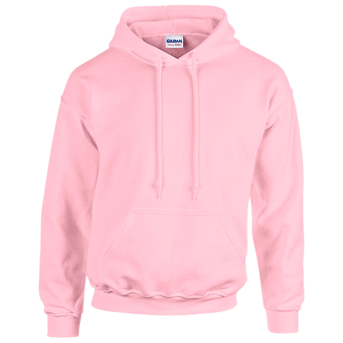 Gildan Men's Heavy Blend Fleece Hooded Sweatshirt G18500 (Large, Light Pink)