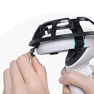 Ronyme Anti-Shock Controller Frame Guard Cover Protective for Oculus Quest 2 Anti-Throw Handle Protective Practical Non Slip Dustproof