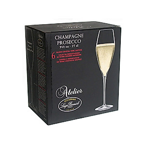 Luigi Bormioli - 08748/07 Luigi Bormioli Atelier 9.25 oz Champagne Glasses, Set of 6, Clear