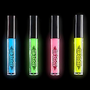 Rhode Island Novelty Assorted Color Glow In The Dark Lip Gloss (4)