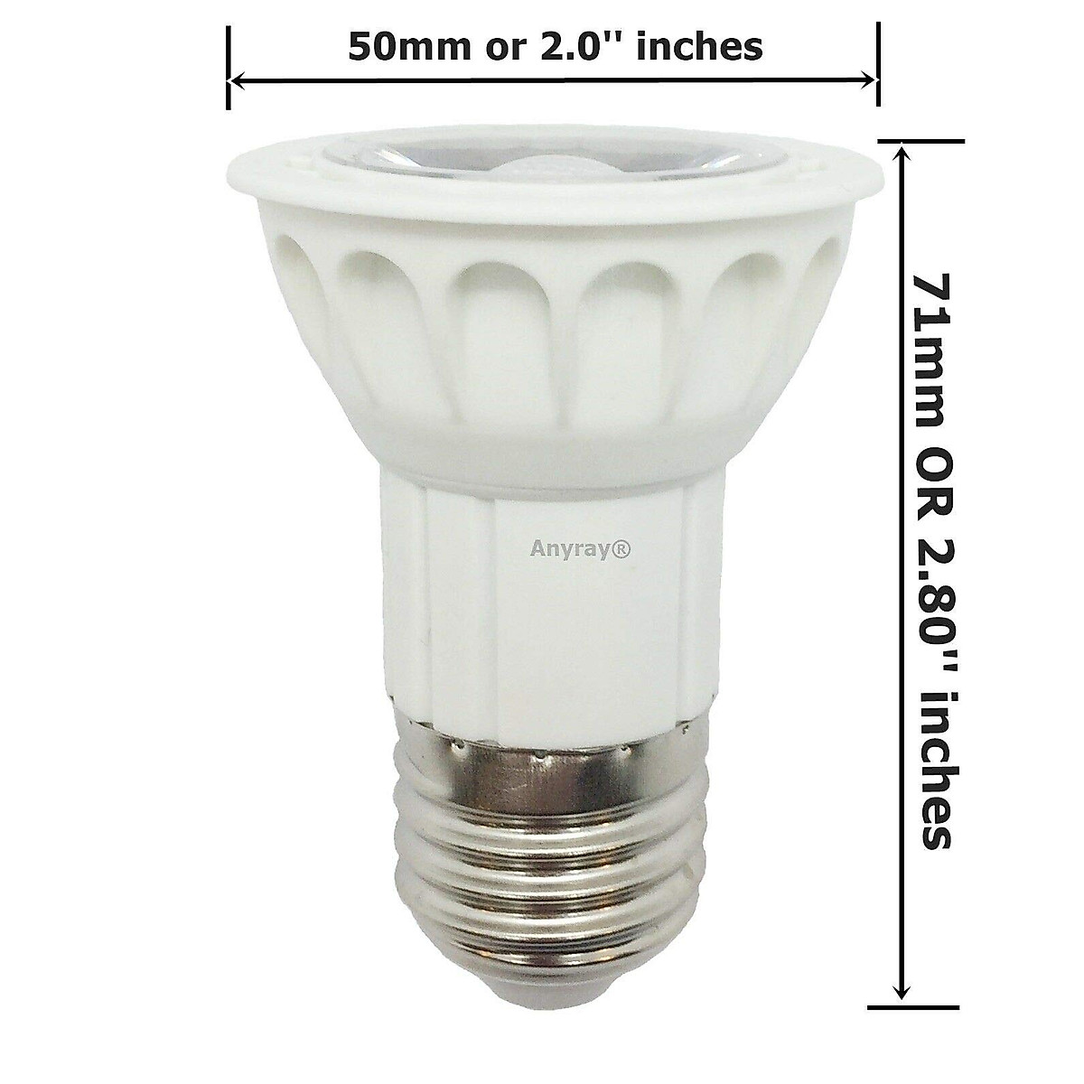 Anyray (2)-LED 5W Bulbs Replacement for Range Hood Halogen Light Bulbs AP3203068 WB08X10028 50W 120V