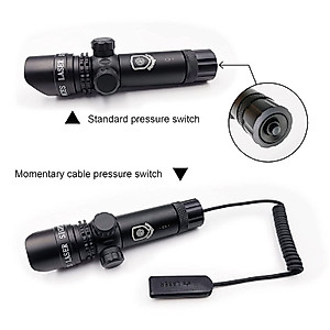 StrongTools Waterproof Green Dot Laser Sight Adjustable Sight for Rifles & Shotguns with Mounts and Cable Press Switch