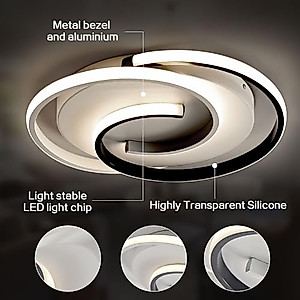 IEANL Smart Modern Ceiling Light,LED Ceiling Lights with Alexa Google Home,Dimmable Flush Mount Chandelier Fixture,Remote Control Ring Ceiling Lamp for Living Room Bedroom Dining Room, TY-1951