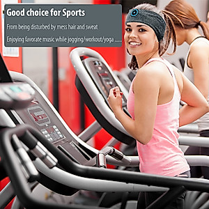 DETMOL Wireless Sleeping Bedtime Headband -Build-in Ultra Thin Plat Speakers with HD Stereo Friendly for Side Sleeper,Running, Jogging,Workout,Gift for Men,Women (Medium)