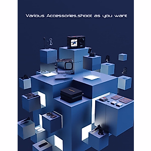 Apexcam 24MP 4K Action Camera EIS Touch Screen 40M Waterproof Underwater Camera, Wide Angle Dual Screen Camera for Vlog(External Mic,Remote Control, Charger and Helmet Accessories)…