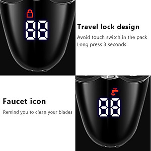 Head Shavers for Bald Men, 5 in 1 Facial & Body Grooming Set Electric Shaver Hair Trimmer Beard Electric Razor for Men Bald Shaving Machine Digital LCD Display