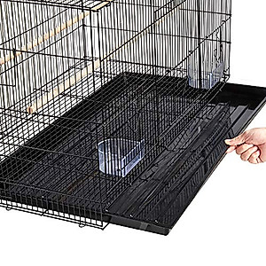 Yaheetech 30'' Length Flight Bird Cage Iron Flight Parrot Cage for Small Parrots Parakeets Cockatiels Budgies Conures Quaker Parrot