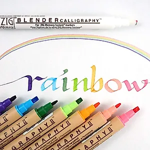 Kuretake Zig Calligraphy 2 Dual Tip Markers 24 Colors Set, 2mm, 3.5mm, Square Tips, AP-Certified, No Mess, Photo-Safe, Acid Free, Lightfast, Odourless, Xylene Freeing, for Beginners, Made in Japan