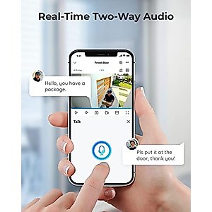 REOLINK Outdoor Security Camera System, 1080p Plug in WiFi Cameras with App for Home, Color Night Vision with Bulit-in Spotlight, 2-Way Talk, Motion Detection, SD Card Storage, Lumus (2 Pack)