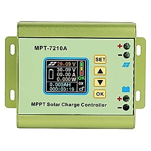 Solar Panel Charge Controller, MPT-7210A Aluminum Alloy LCD Display MPPT Solar Panel Charge Controller Lithium 24V / 36V / 48V / 60V / 72V Battery Charge Controller