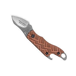 Kershaw Cinder-Copper 1.4 In. Blade; Small Pocket Knife with Stonewash Blade, Copper Handle, Manual Open, with Thumb Stud, Bottle Opener, Liner Lock and Lanyard Hole (1025CUX)