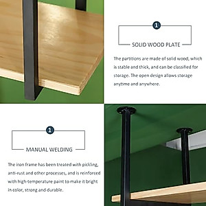 Lonmrrton Pot Pan Rack Kitchen Hanging Shelf, Ceiling Mounted Storage Rack 2 Layer Floating Decorative Shelves, Wine Rack Display Stand for Living Room Restaurant Bar (Size : 100x30x80cm)