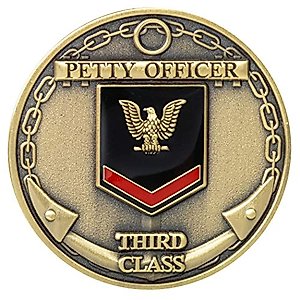 United States Navy Petty Officer Third Class Rank Challenge Coin