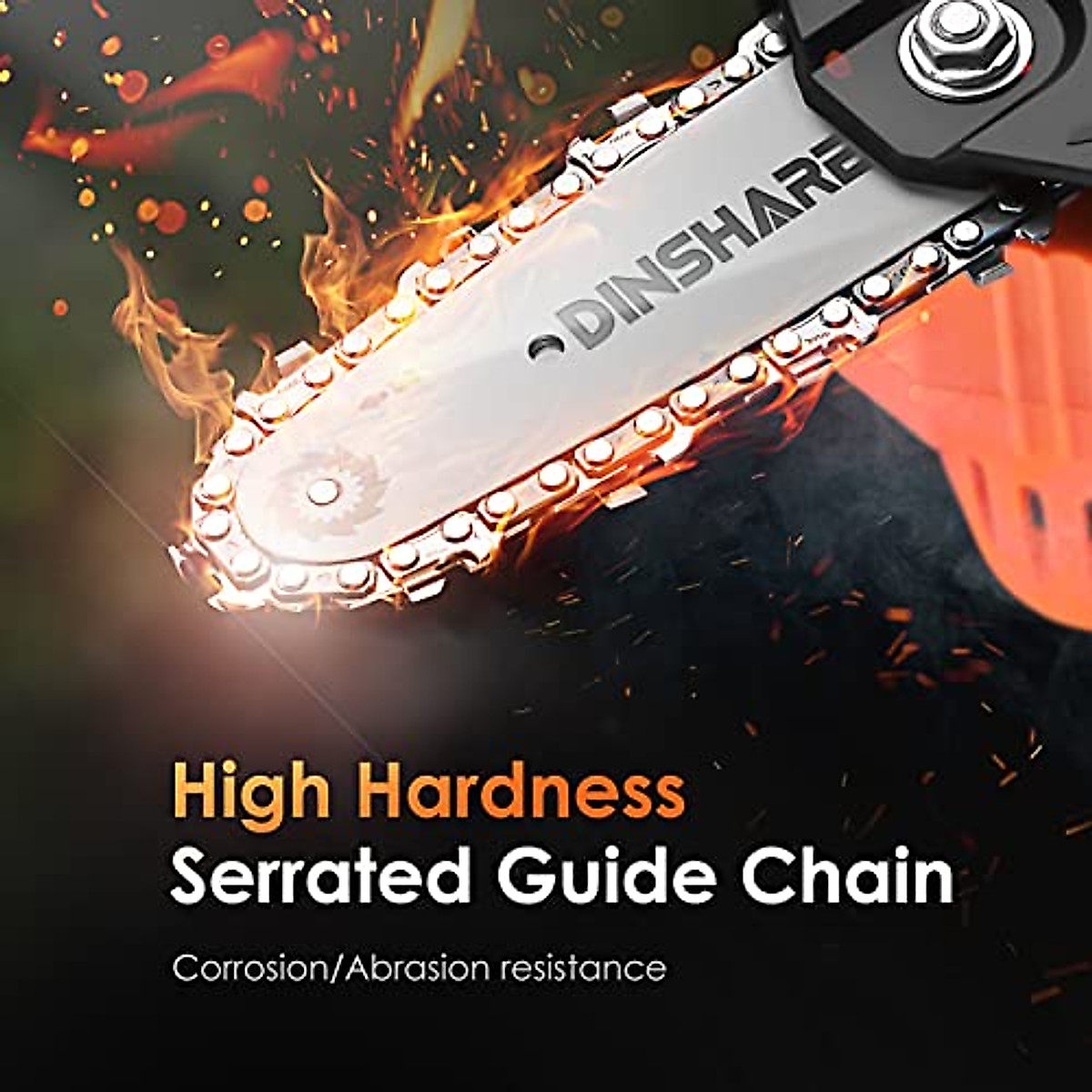 Mini Chainsaw - Cordless Electric 4 Inch Chain Saw W/ 20V 2000mAh Battery & Charger, Safety Lock & 90° Baffle, Handheld, Lightweight & Easy Carry For Outdoor Use - Tree/Branches/Wood Cutting/Trimming