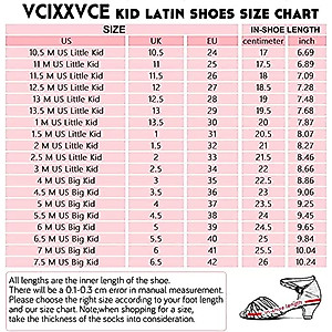 VCIXXVCE Gilrs Latin Dance Shoes Tan Low Heel 1.2" Tango Salsa Ballroom Dance Practice Shoes,6 M US Big Kid