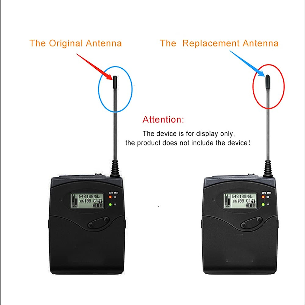 2 PCS Antenna Replace for Sennheiser EW100G2/100G3 Wireless Microphone Bodypack System Transmitter Receiver