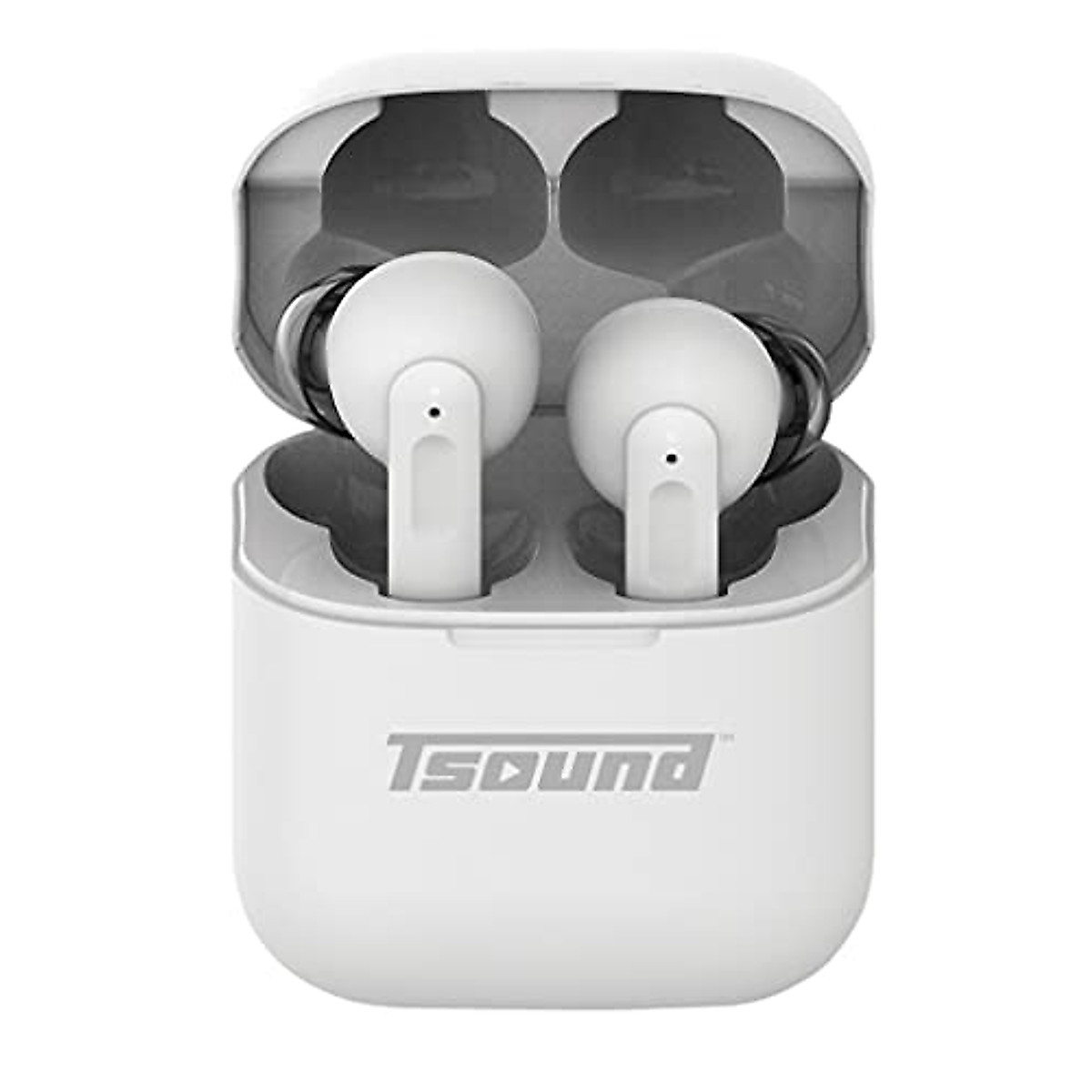 T-Sound Wireless Elite Noise Cancelling Earbuds, 5.5H Listening Time, Bluetooth 5.0 Touch Control Headset, White (TS02311)