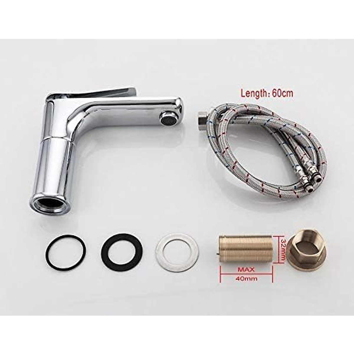 Kitchen Taps Innovative Fashion Style Home Balck Bath Basin Faucet Cold and Hot Water Taps White Bathroom Sink Mixer Faucets