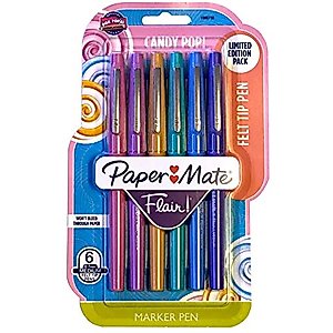 Paper Mate Flair174; Pens, 6ct - Candy Pop Multi-Colored