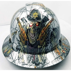 Wet Works Imaging Customized Pyramex Full Brim DIRTY DIRTY HARRY HARD HAT with Ratcheting Suspension CUSTOM LIDS CRAZY SICK CONSTRUCTION PPE