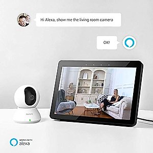 blurams Security Camera, 2K Indoor Camera 360-degree Pet Camera for Home Security w/ Motion Tracking, Phone App, 2-Way Audio, IR Night Vision, Siren, Works with Alexa & Google Assistant