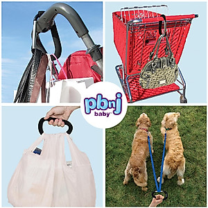 PBnJ baby Stroller Hooks for Hanging Diaper Bags - Mommy Stroller Clip and Stroller Accessories Organizer Hook - Large Carabiner Clips for Mom Purse Shopping Grocery Bag and Accessory - (1 Pack)