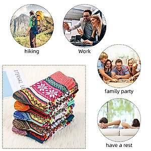 Zando Christmas Socks Winter Socks for Women Christmas Gifts for Womens Socks Warm Thick Soft Wool Socks Thermal Cozy Crew Socks for Women Boot Socks for Women Fuzzy Socks with Gift Box Snowflake