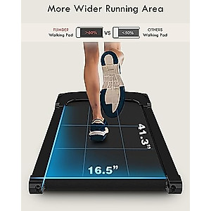 FLIMDER Under Desk Treadmill, Walking Pad for Home/Office, 2.5HP Portable Walking Treadmill, Electric Treadmill with Remote Control, 265 lbs Weight Capacity (Black)