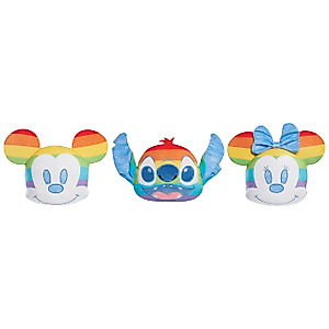 Just Play Disney Pride Character Head Plush Mickey Mouse, Kids Toys for Ages 2 Up, Amazon Exclusive