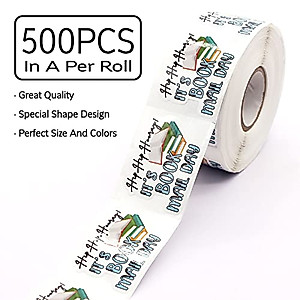 It’s Book Mail Day Stickers,Thank You Stickers,Handmade Stickers,Small Shop Stickers,Envelopes Stickers for Small Business, Online Retailers,Handmade Goods,500 Labels Per Roll