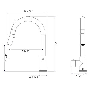 ZLINE Gemini Touchless Kitchen Faucet in Brushed Nickel (GEM-KFS-BN)