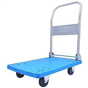 MTYLX Hand Pull Heavy Cart,Push Cart Dolly Push Platform Truck Folding Rolling Flatbed Cart for Luggage Personal Travel Shopping Auto Moving Use for Luggage, Travel, Auto, Moving and Office Use,Blue,