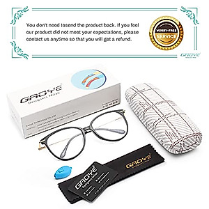 Gaoye Blue Light Blocking Glasses Women/Men, Fashion Cat Eye Fake Eyeglasses UV Ray Filter Computer Gaming Glasses (Light Black Frames/Transparent Lens)