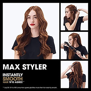 ghd Max Styler ― 2" Flat Iron Hair Straightener, Professional Wide Ceramic Plates Hair Styling Tool for Long, Thick, and Curly Hair ― Black