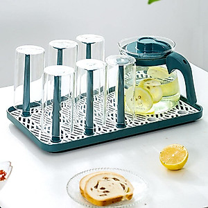 TOPINCN Cup Drying Rack, Bottle Drying Rack Stand Cup Drying Rack with Drain Tray Mug Tree Holder Bottle Drainer Stand for Kitchen (#2)
