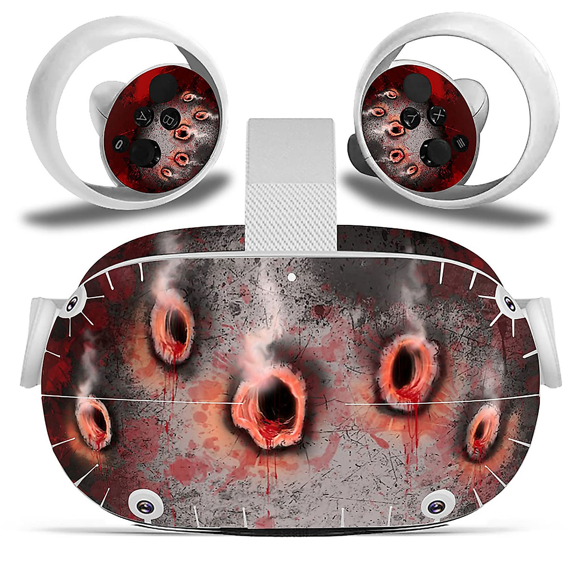 WOYAOFA Stickers Skin for Oculus Quest 2 VR Headset and Controller Stickers，Vinyl Decal Skin for Oculus Quest 2， PC Gaming Virtual Reality Headset Protective Accessories for Oculus Quest 2-0001