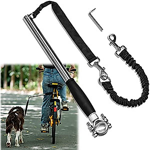 Unicam Retractable Bicycle Dog Leash, Hands Free Bike Leash for Pet Dogs, Safety Dog Bike Leash Fit for Outdoor Exercise, Dog Walking Essentials, Easy to be Installation and Removal.