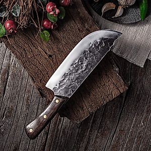 Meat and Vegetable Cleaver Hand Forged Butcher Knife Chef Knife Set Kitchen Knife Pack