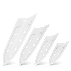 XYJ Knife Sheath Ceramic Knife Edge Guards 8 Pcs Set for 3 4 5 6 inch Knife Blade Protector Knife Cover for Ceramic Knife Kitchen Chef Knife Case Black White