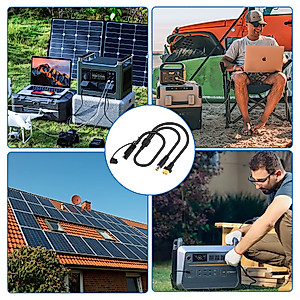 CERRXIAN 0.5m SAE to DC 7909 & XT60 Extension Cable,14 AWG SAE to XT60 Female + DC 8mm Solar Panel Connector Conversion Cable for Battery RV Portable Power Station Solar Generator