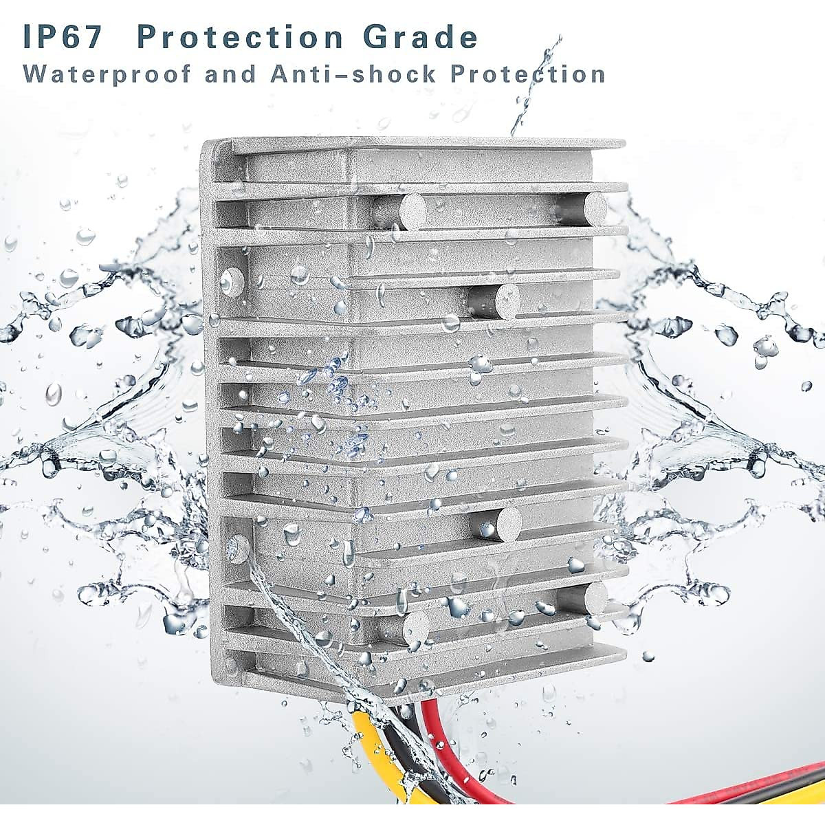 BZONE DC 48V Step Down to DC 12V 30A 360W Voltage Reducer Converter Golf Cart Voltage Regulator Waterproof for Golf Cart