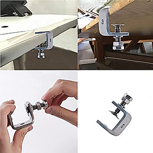 BOOHAO 4 PCS Stainless Steel C Clamp Tiger Clamp Woodworking Clamp Heavy Duty C-clamp With Wide Jaw Openings for Welding/Carpenter/Building/Household Mount