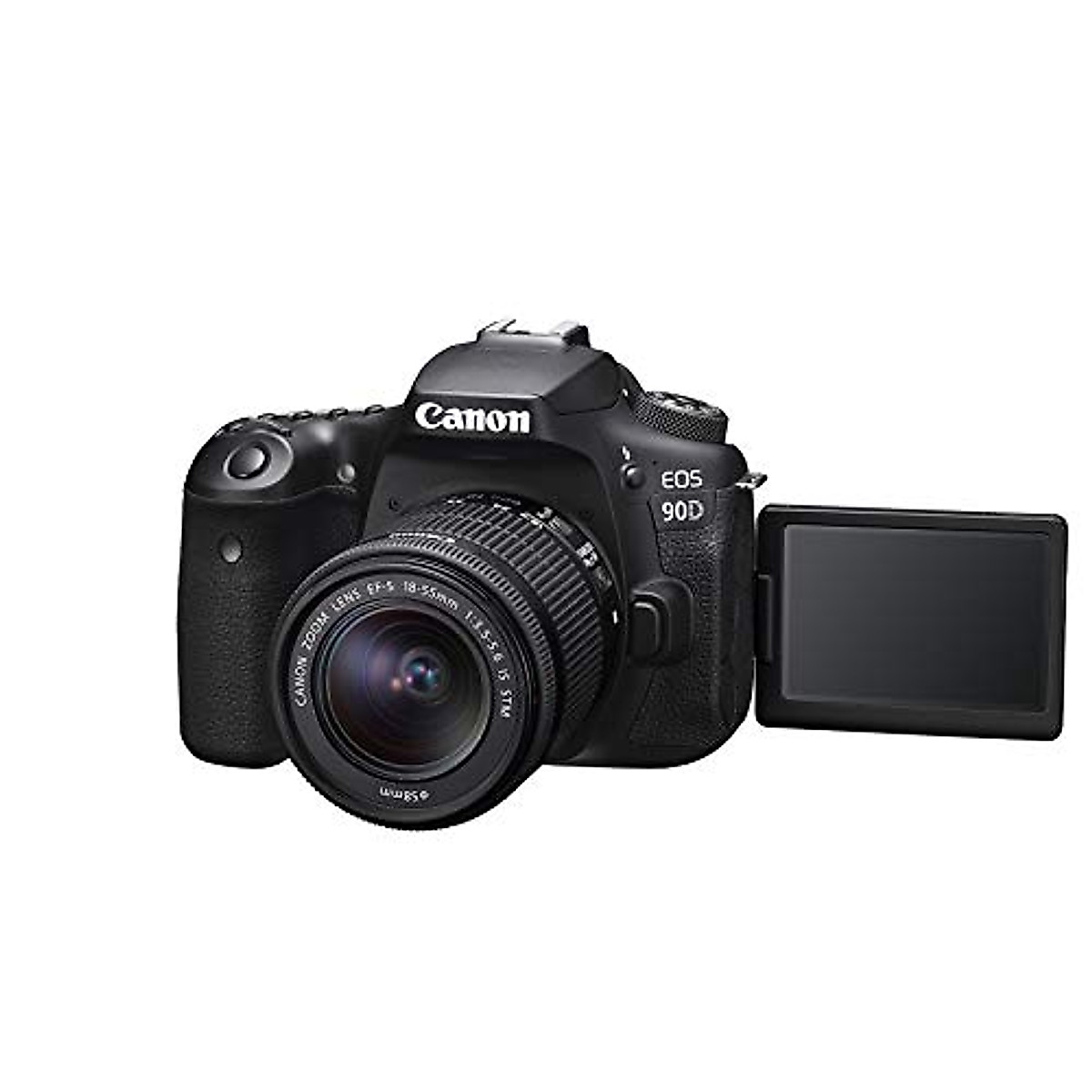 Canon DSLR Camera [EOS 90D] with EF-S 18-55 is STM Lens Kit, Built-in Wi-Fi, Dual Pixel CMOS AF and 3.0-inch Vari-Angle Touch Screen, Black
