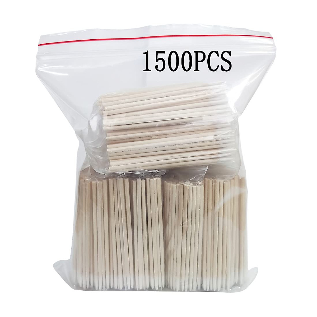 GSA 1500 Count Microblading Cotton Swab, Cotton Swabs Pointed Tip, Cotton Swabs Wood Sticks, Cotton Tipped Applicator, Tattoo Permanent Supplies, Makeup Cosmetic Applicator Sticks (15 packets)