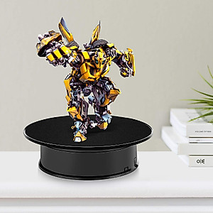 Inovat Upgrade 8" Ultra-Quiet Motorized Rotating Display Stand for Video Photography Products Display, 360 Degree Black Velvet Rotating Turntable for Jewelry 3D Models (Battery Operated, 10LB LOAD)