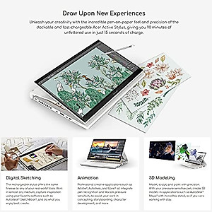 Acer ConceptD 3 Ezel Convertible Creator Laptop (2022 Model), Intel i7-10750H, GeForce GTX 1650 Max-Q, 14" FHD, Gorilla Glass, Pantone Validated, 100% sRGB, 16GB, 1TB NVMe SSD, Wacom AES 1.0 Pen