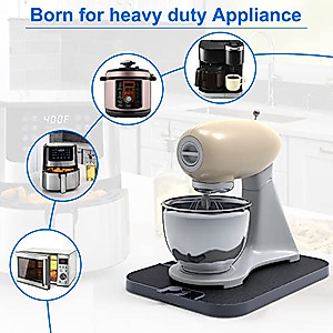 Vidafelic Two-Way Appliance Rolling Tray,8 Wheels Load 110LBS Extra Wide Sliding Tray Accessories for Heavy Duty Stand Mixer Air Fryer Coffee Maker and Blender,16.9"Wide by 12.8"Deep